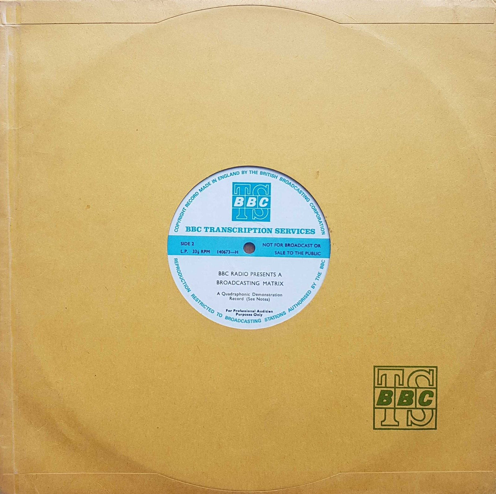 Matrix H: A quadraphonic demonstration record