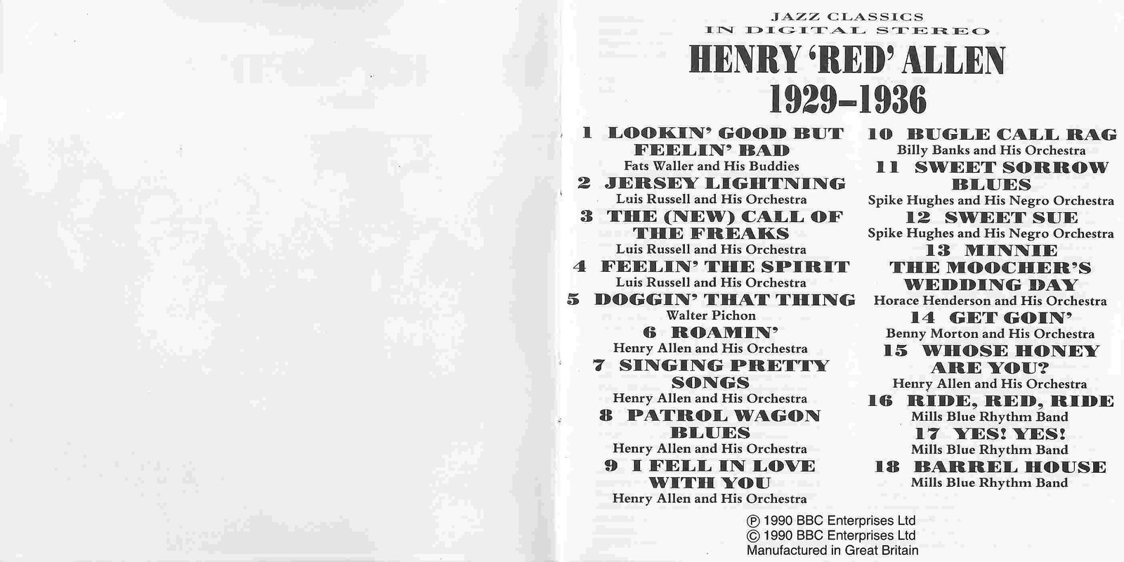 Jazz classics - Henry 'Red' Allen