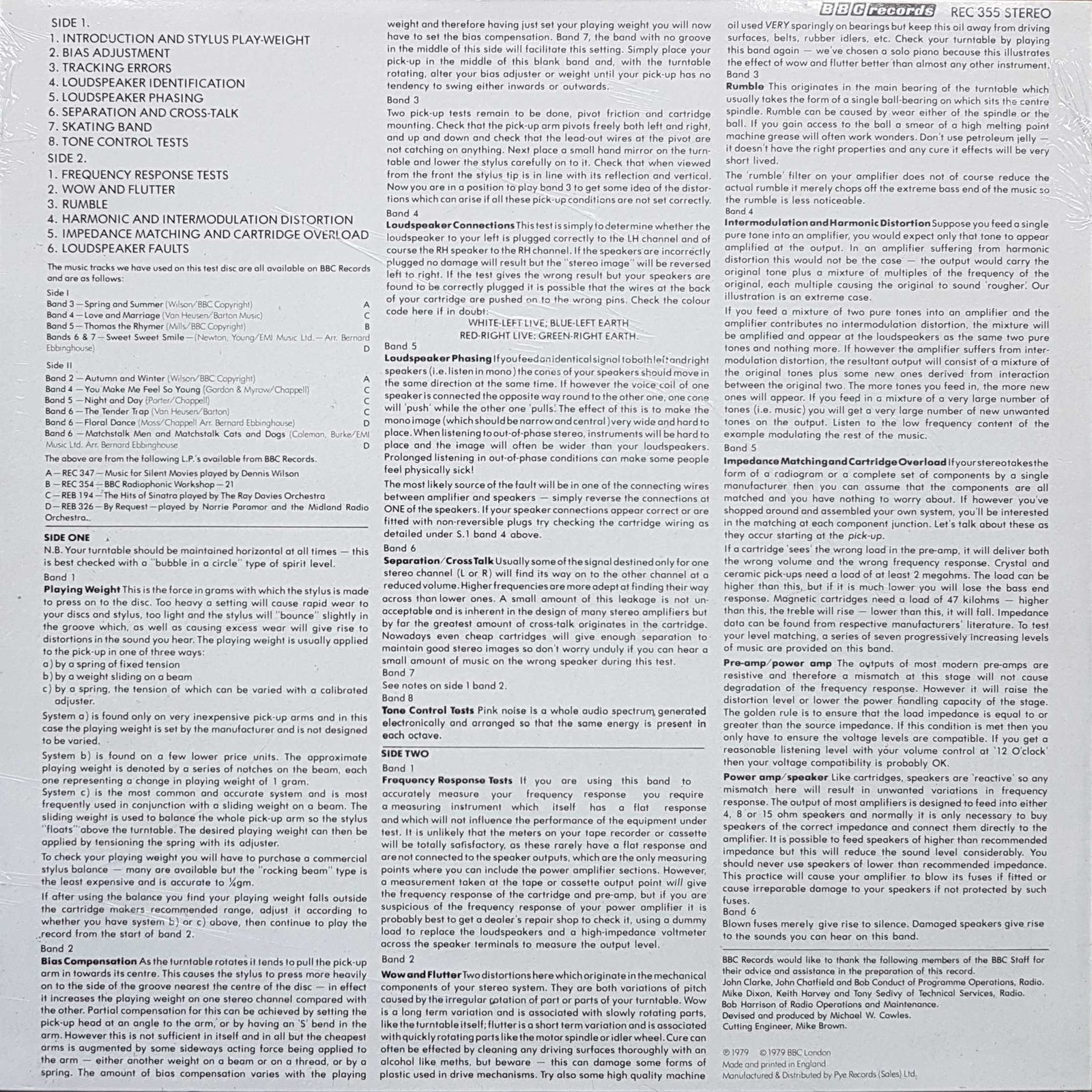 BBC stereo test disc