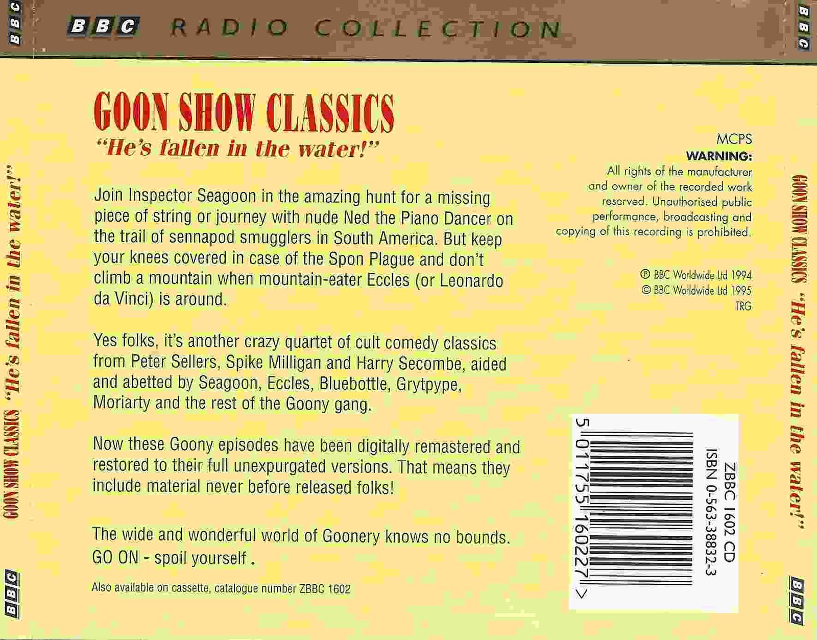 Goon show classics 11 - He's fallen in the water